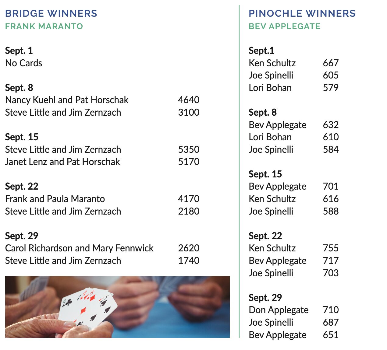 Card News - Cross Creek Country Club